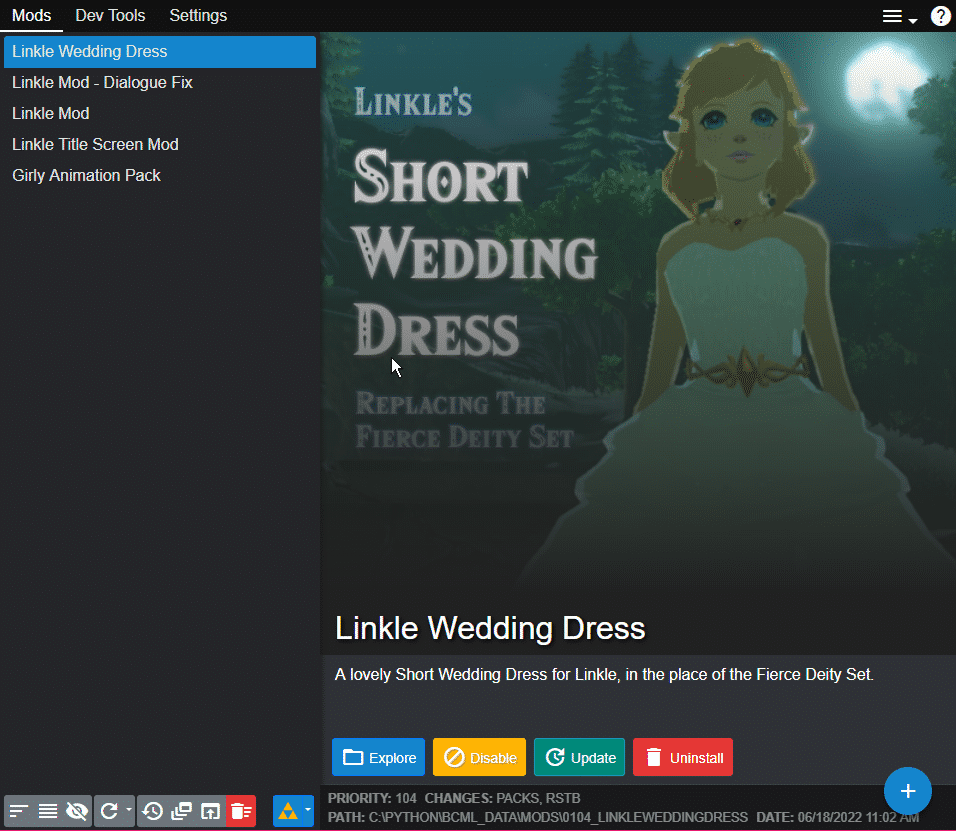 Wedding Dress for Linkle [The Legend of Zelda: Breath of the Wild (WiiU ...